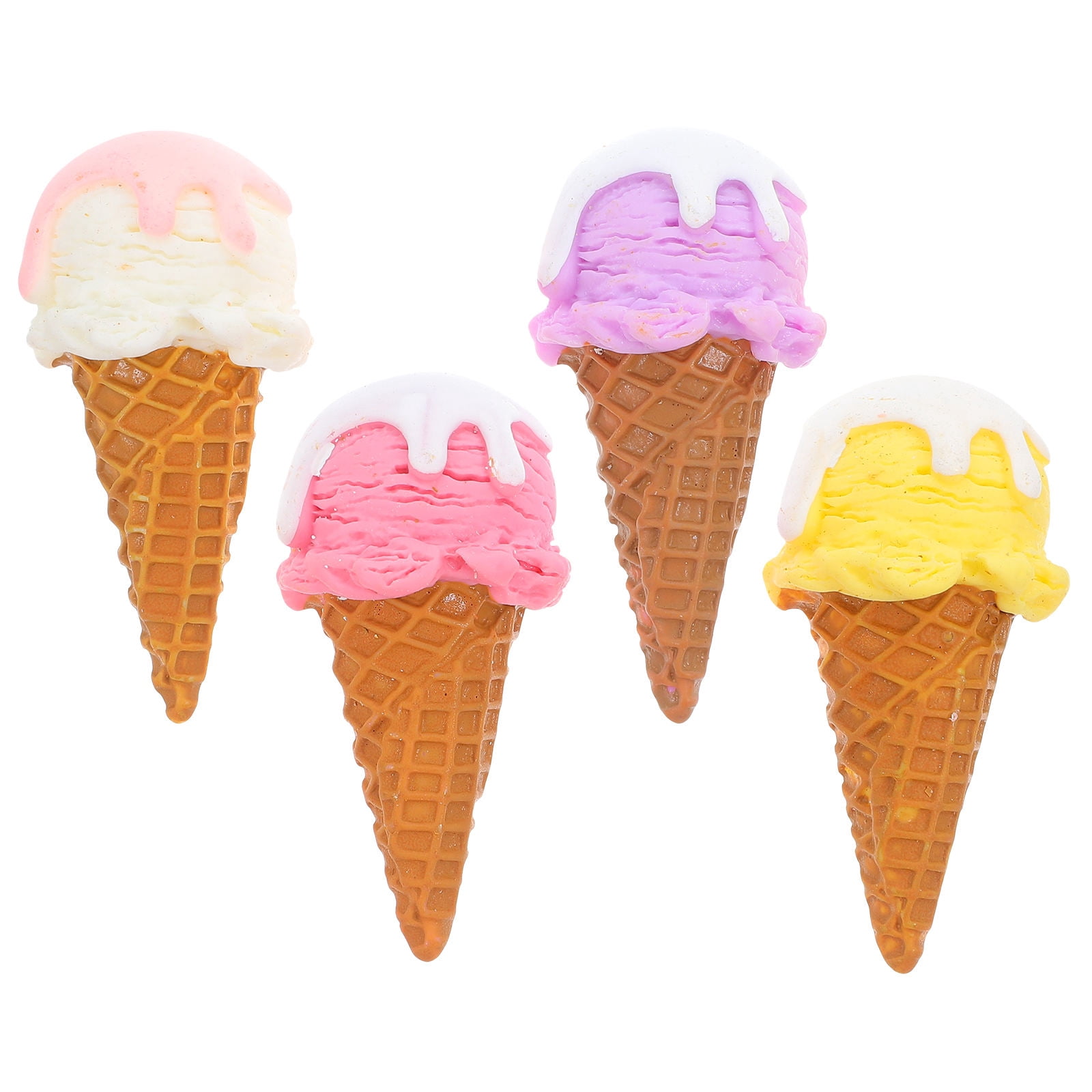 WHAMVOX 4 Pcs Artificial Ice Cream Cone Prop For Party Decoration Store ...