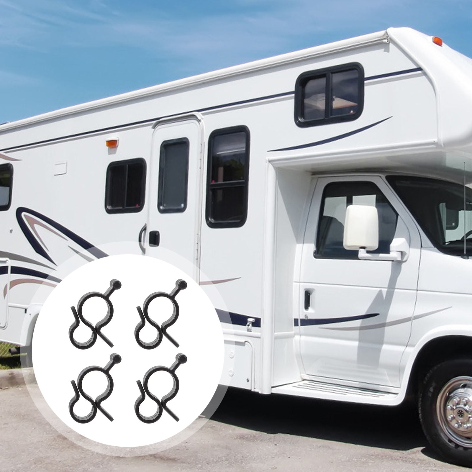 WHAMVOX 4 Pcs Awning Clip for Rope Channels Car Camper Travel Black ...