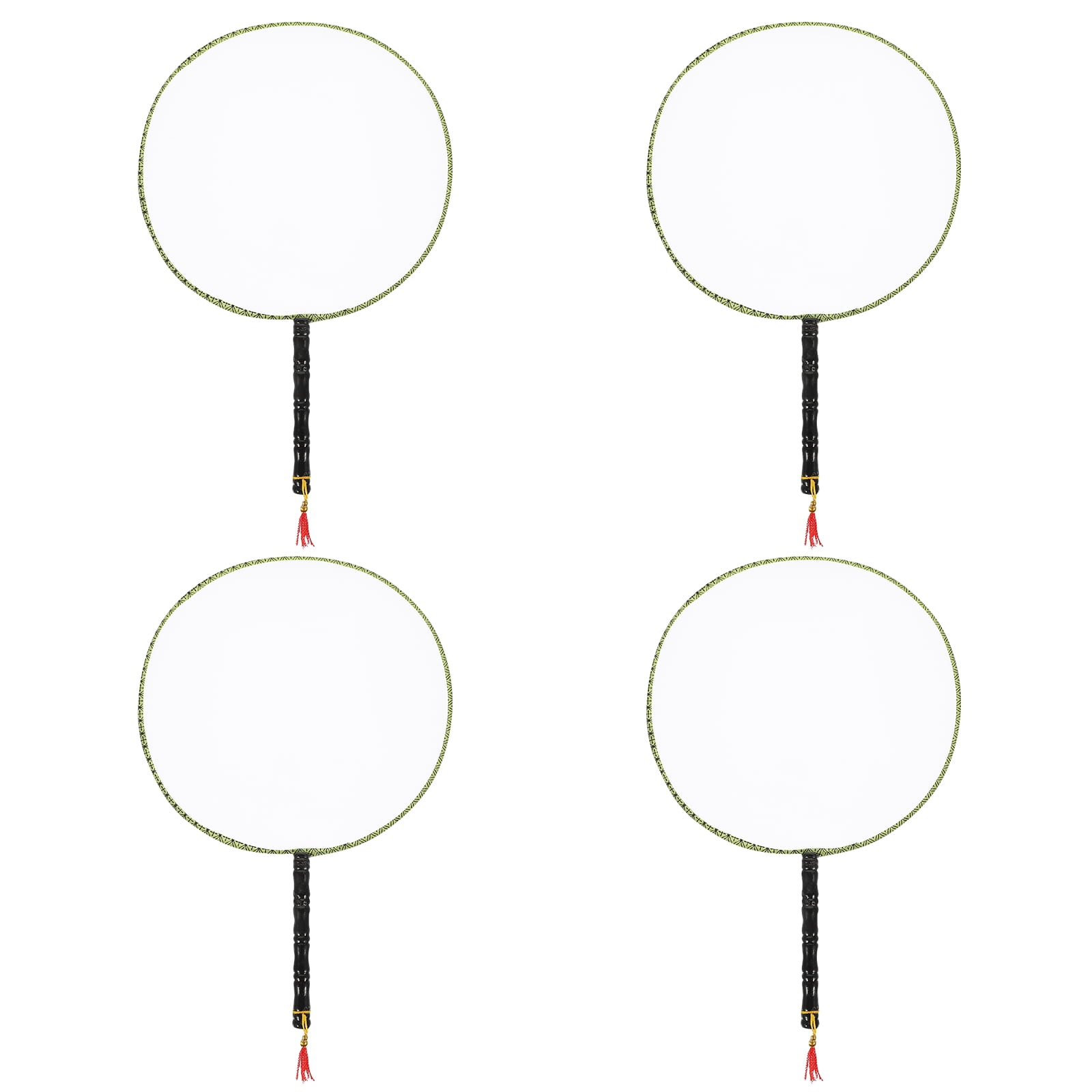 WHAMVOX 4 Pcs Blank Drawing Fan Blank Fan Fan Materials Child 24x1 ...