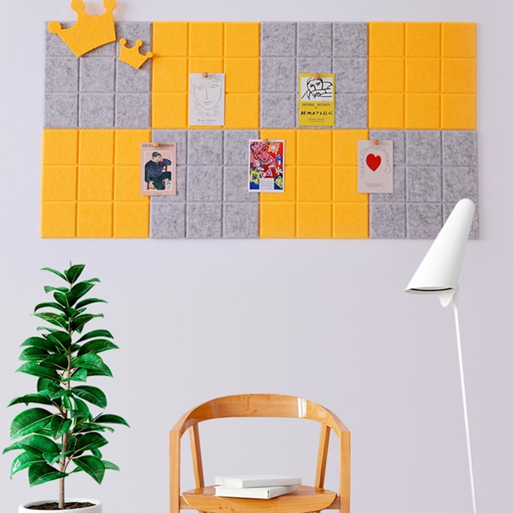 WHAMVOX 4 Pcs Bulletin Nine-grid Message Board Square Wall Sticker Felt ...
