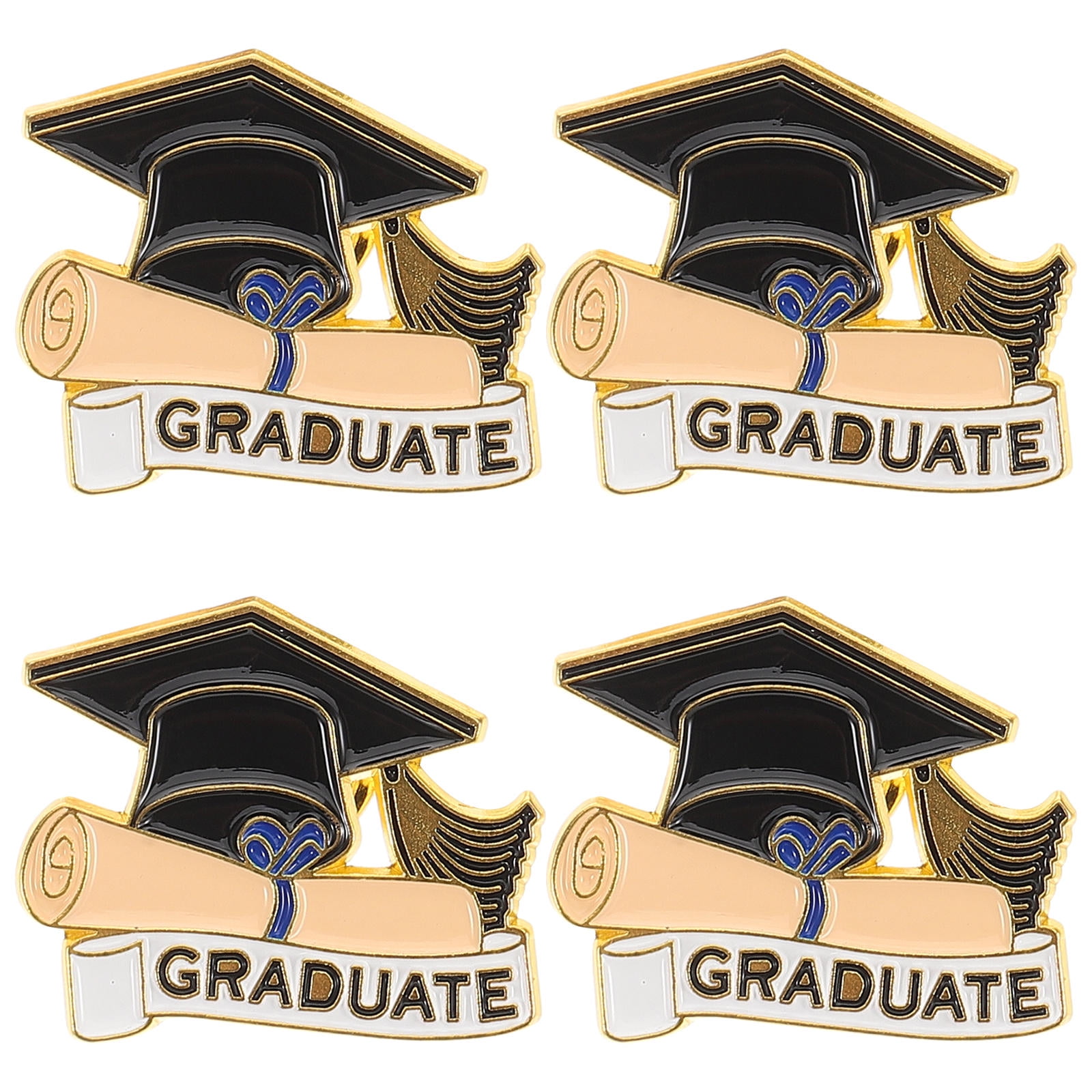 WHAMVOX 4 Pcs Cap Lapel School Graduation Caps Pins Brooch Preschool ...