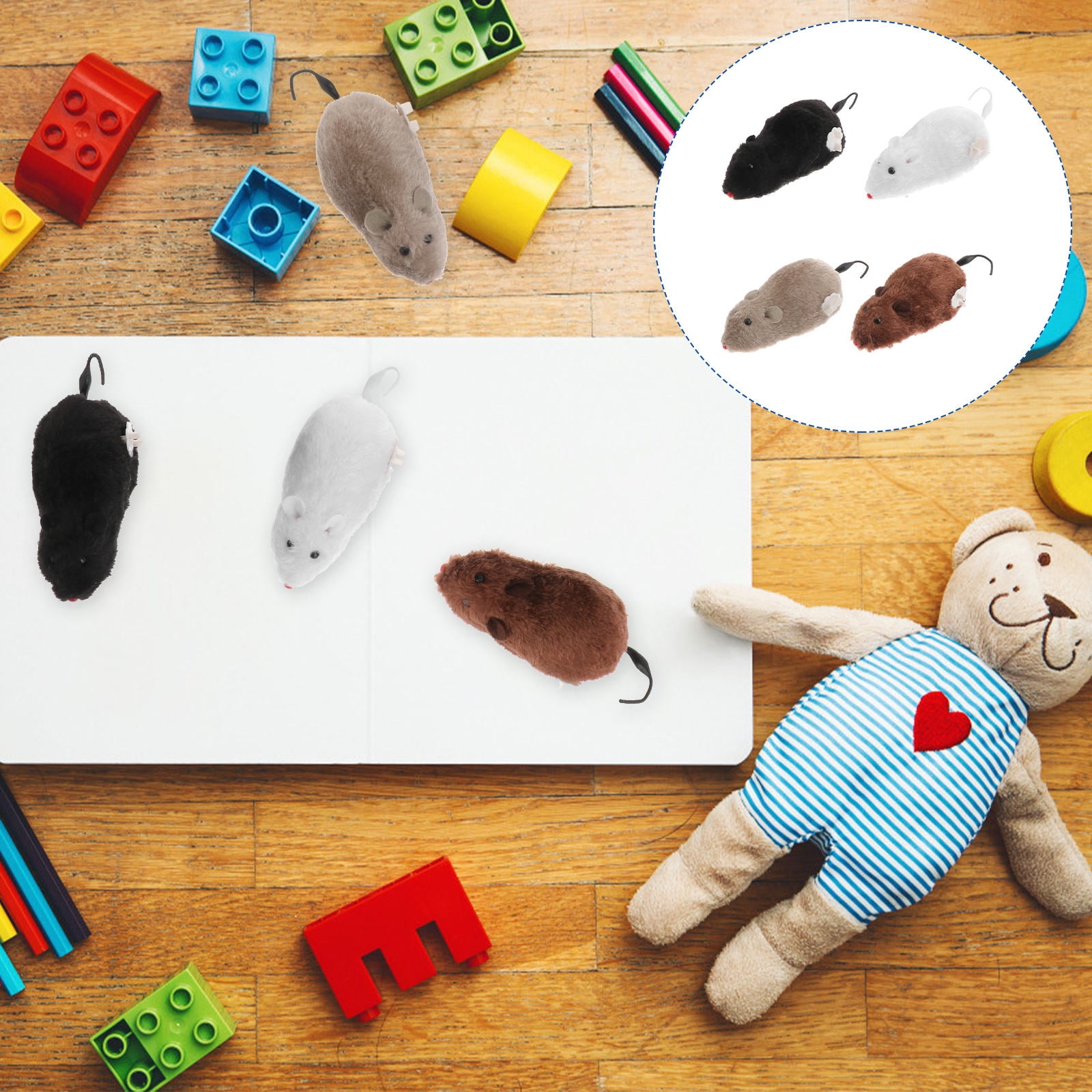 WHAMVOX 4 Pcs Cartoon Wind up Animals Imaginative Play Toys Child ...