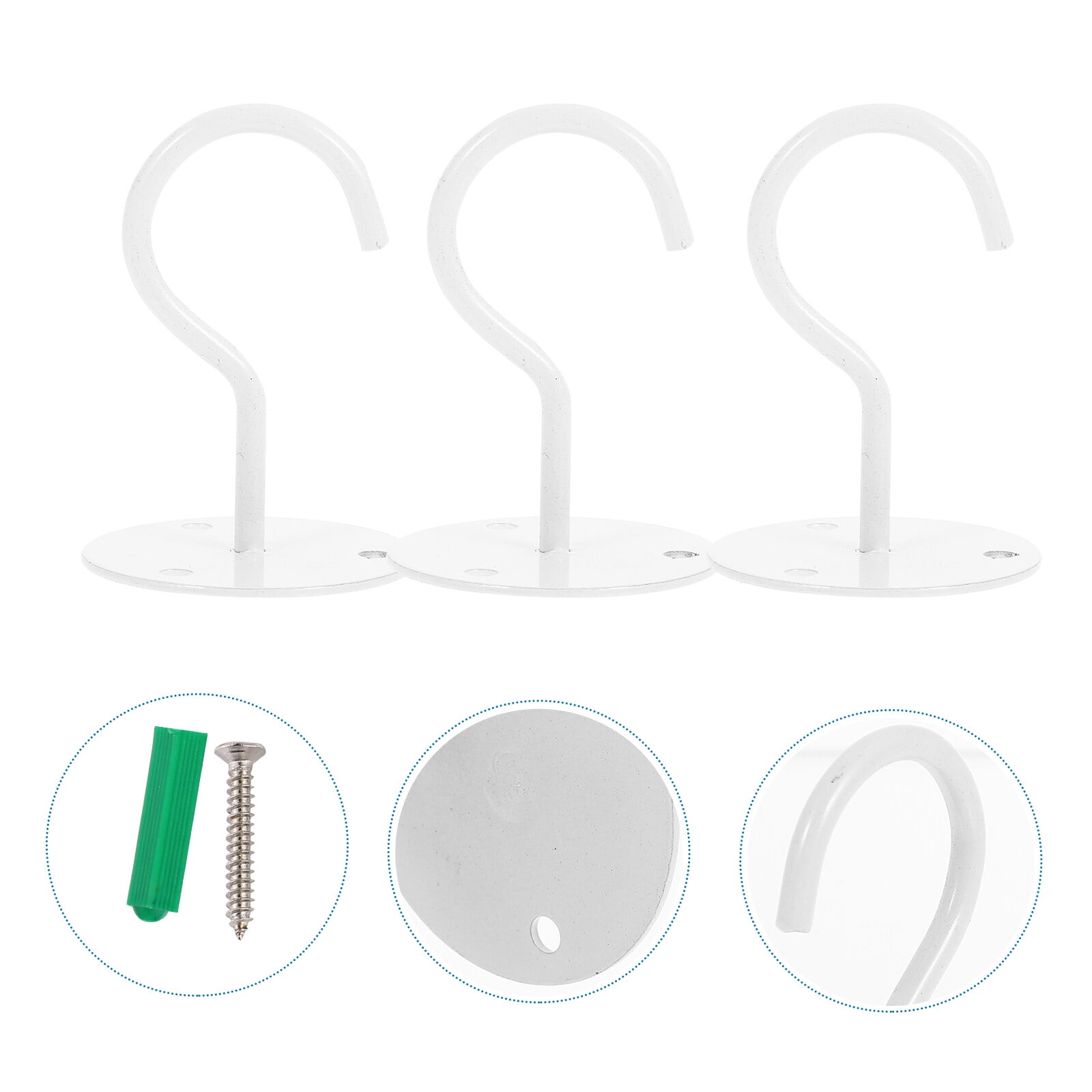 WHAMVOX 4 Pcs Ceiling Hook Umbrella Hooks Balcony Plants Hanger ...