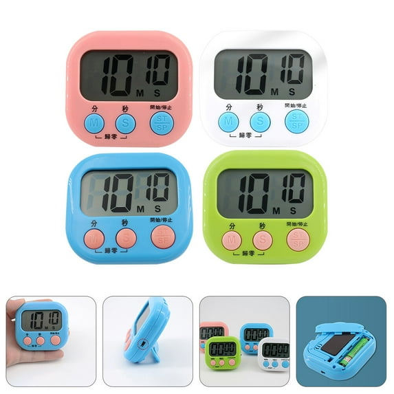 WHAMVOX 4 Pcs Cooking Baking Timer Management Visual for Classroom LED ...