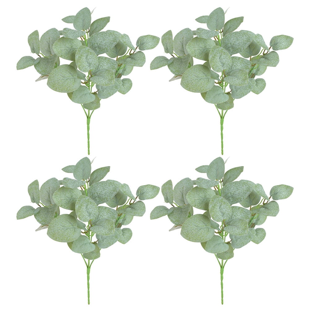 WHAMVOX 4 Pcs Decor Bundles Artificial Plants Leaf Decoration Realistic ...