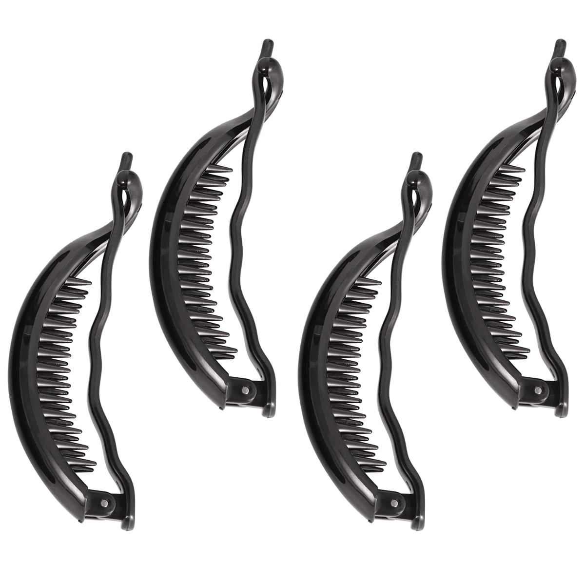 WHAMVOX 4 Pcs Dolphin Claws Clip Banana Shaped Hair Horizontal Miss ...