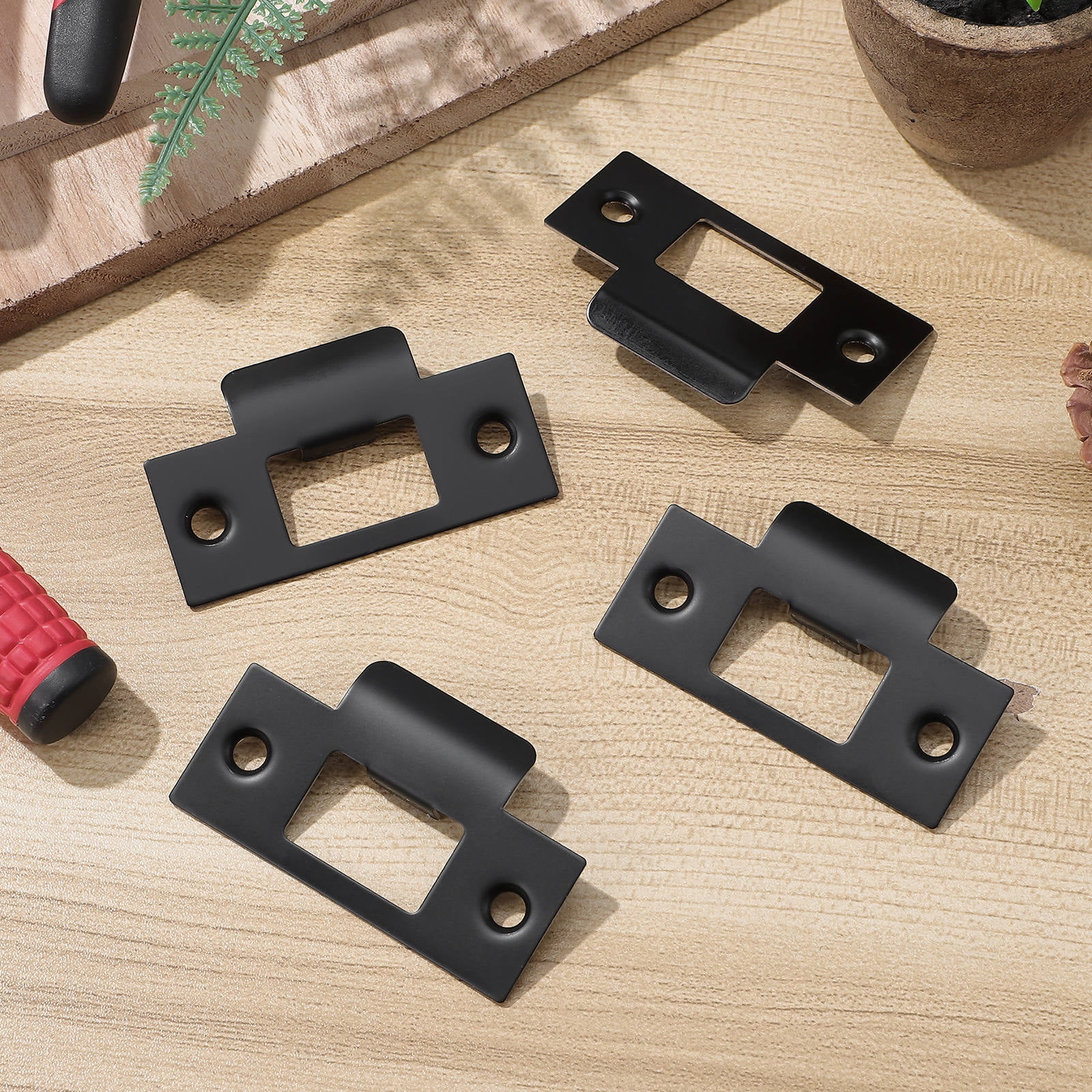 WHAMVOX 4 Pcs Door Lock Guide Security Strike Plates for Exterior Doors ...