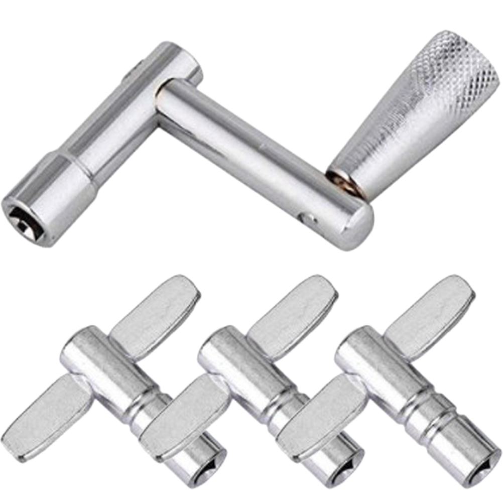 WHAMVOX 4 Pcs Drum Wrench Tuning Accessory Keys for Percussion Silver ...
