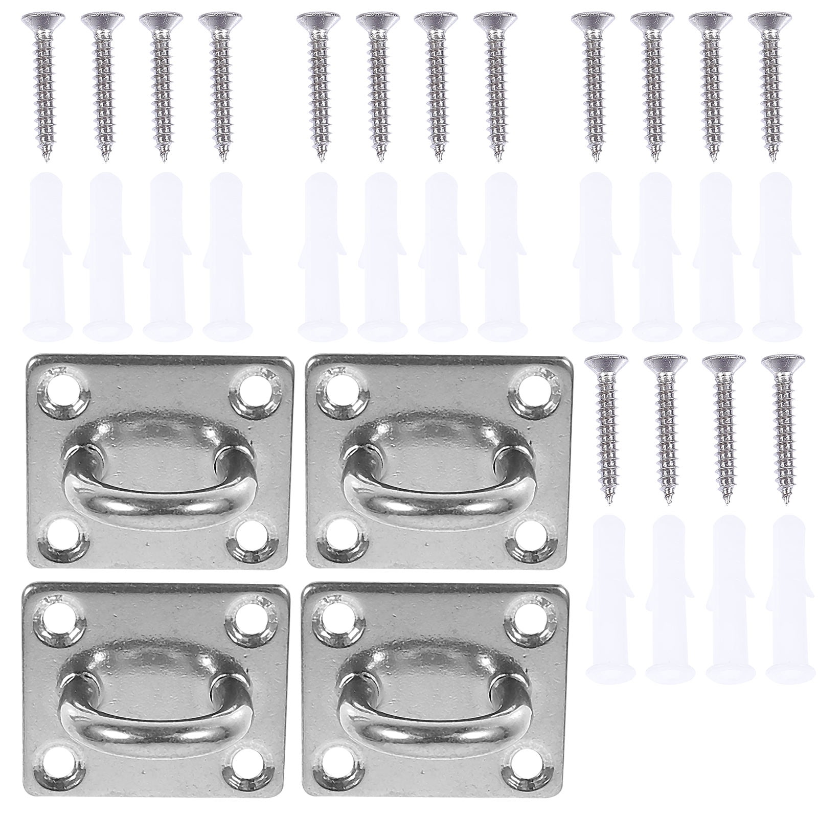 WHAMVOX 4 Pcs Duty Hooks Heavy Stainless Steel Rings Fan Fixing Ceiling ...