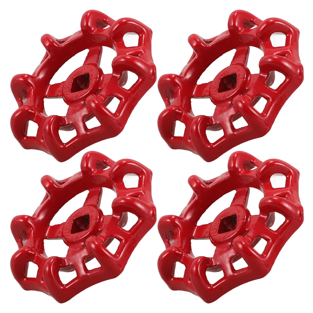 WHAMVOX 4 Pcs Faucet Round Wheel Handle Cast Iron Handwheel Baby ...