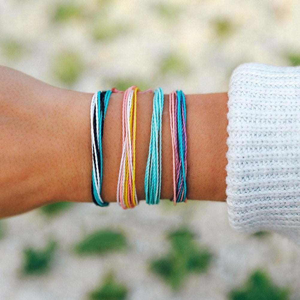 WHAMVOX 4 Pcs Handmade Wax Line Woven Bracelets 10X10CM - Walmart.com