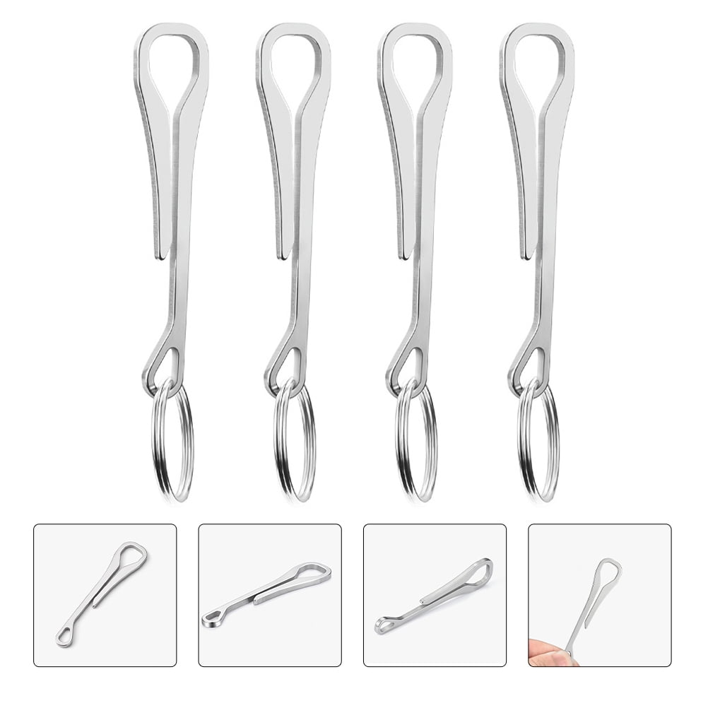 WHAMVOX 4 Pcs Heavy Duty Key Ring Clasp Keychain Pocket Clip Keys ...