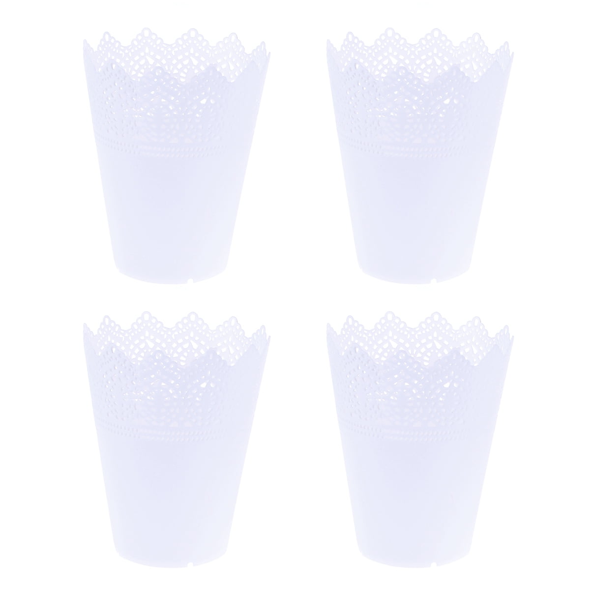 WHAMVOX 4 Pcs Holder Nursery Crown Plastic Flower Pot Reusable Hollow ...