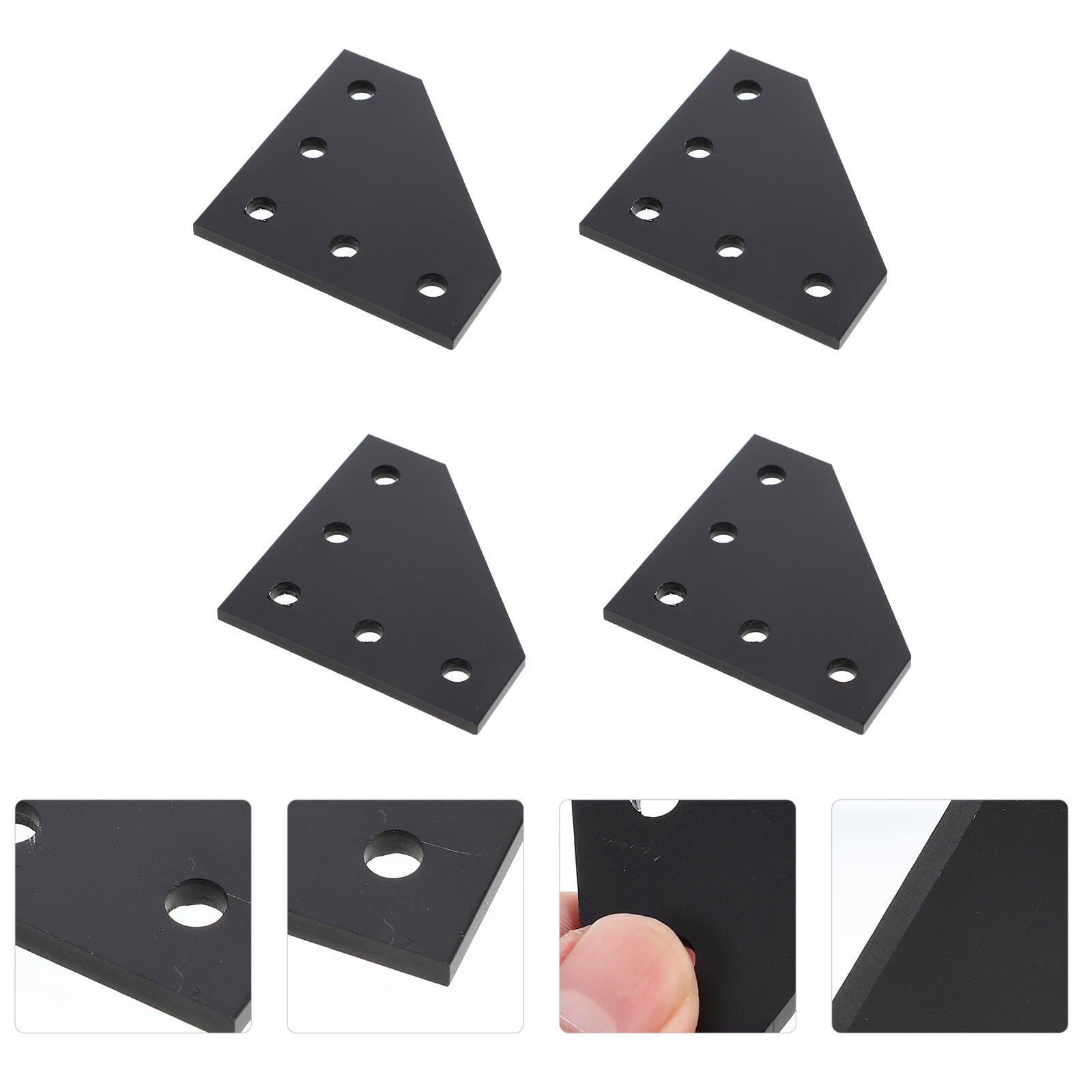 WHAMVOX 4 Pcs L-shaped Connecting Plate Extrusion Straight Right Angle ...