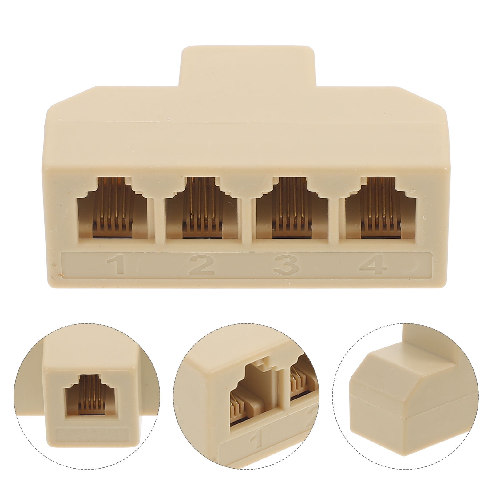 WHAMVOX 4 Pcs Landline Splitter Adapter Telephone Cable Seperater ...
