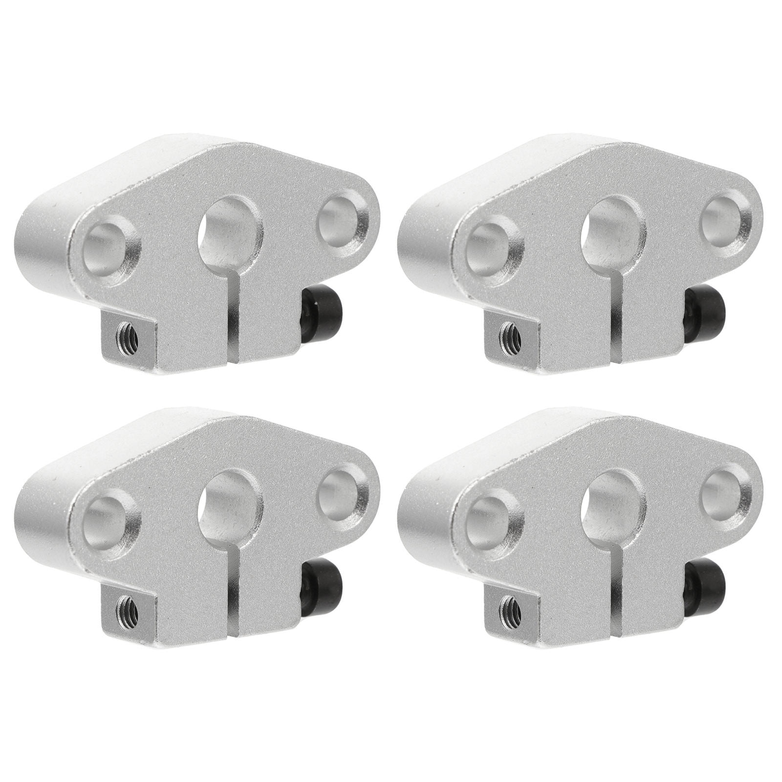 WHAMVOX 4 Pcs Linear Shaft Motion Rod Support Clamp Rail Guide Silver ...