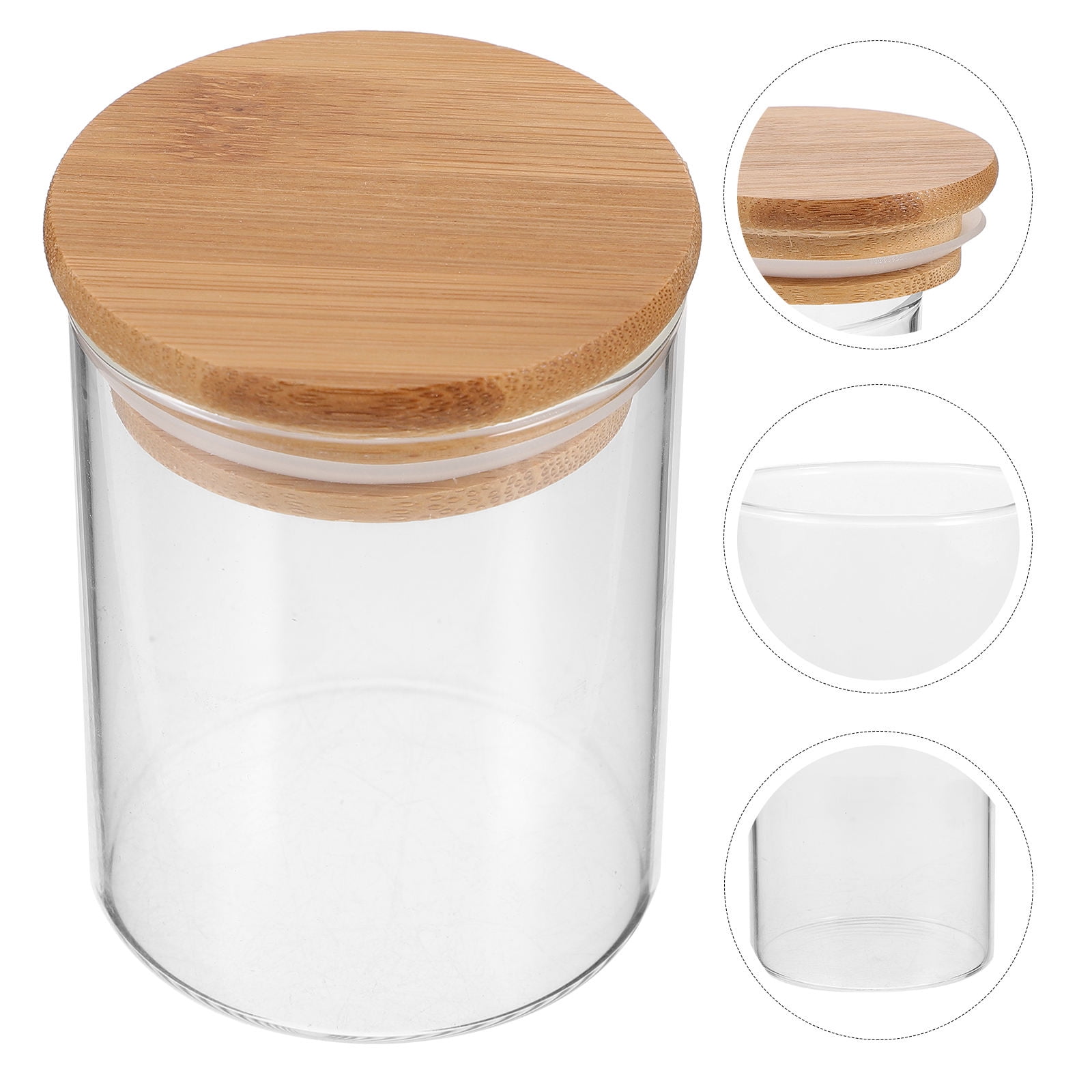 WHAMVOX 4 Pcs Multifunctional Canisters Glass Storage Jar - Walmart.com