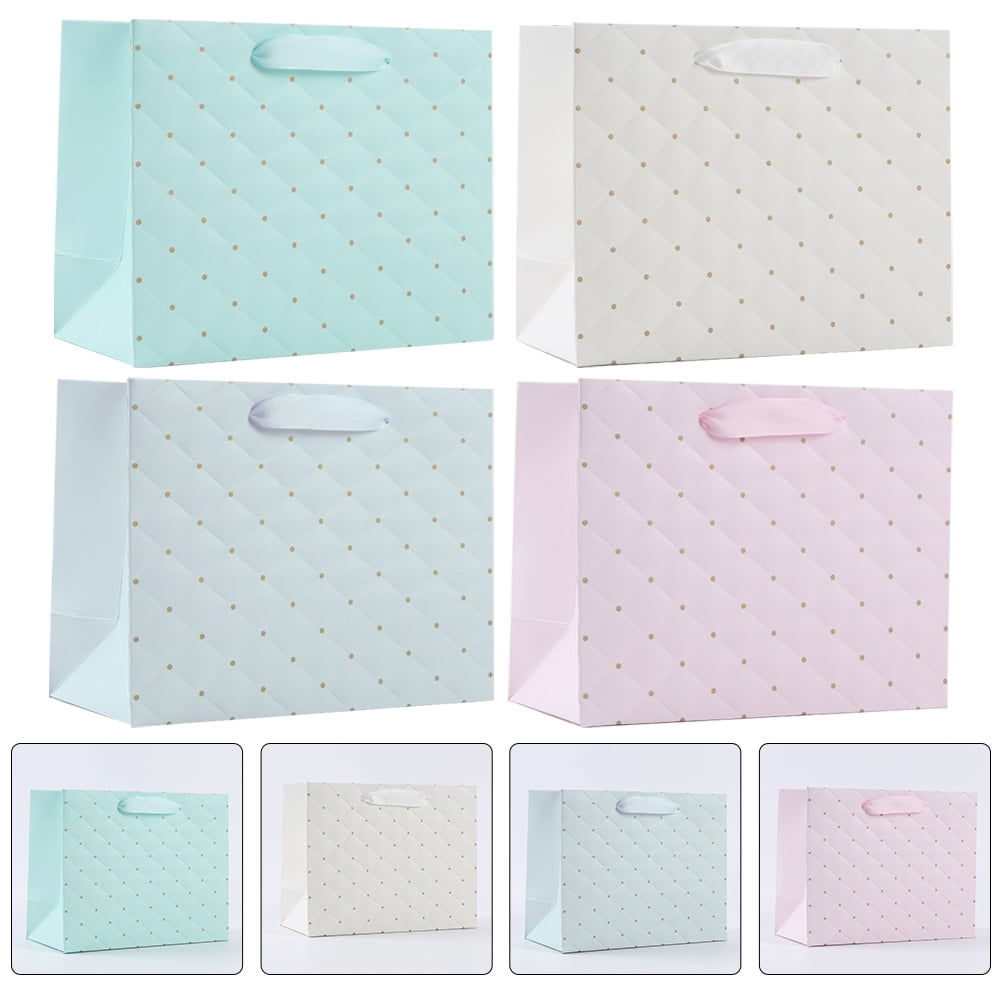 WHAMVOX 4 Pcs Multipurpose Gift Pouch Paper Handheld Bags Present Happy ...