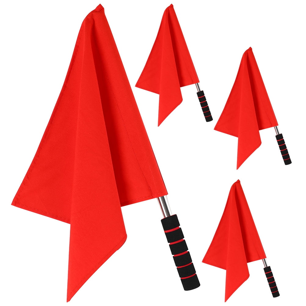 WHAMVOX 4 Pcs Referee Flag Linesman Flags Football Signal - Walmart.com
