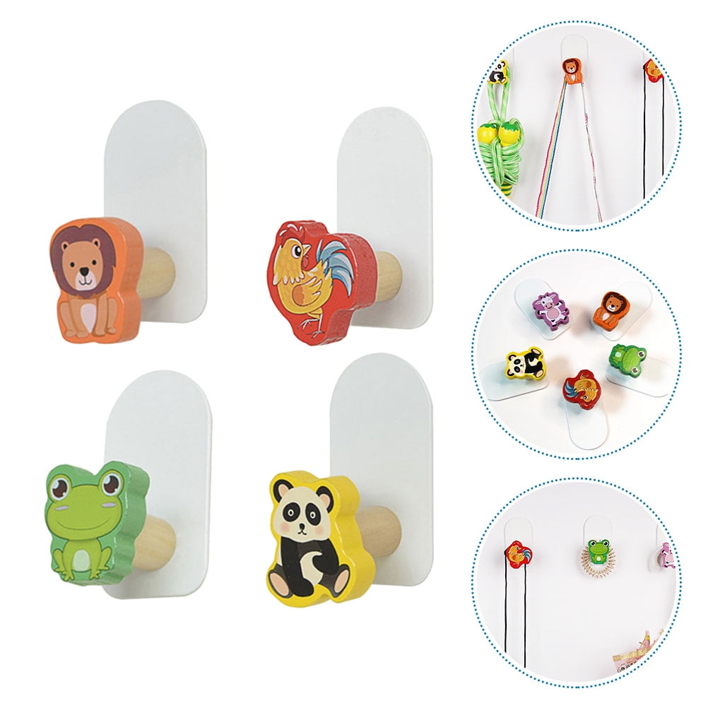 SEWCHICS Sticky Hooks For Hanging Cartoon Style 4Pcs - Walmart.com