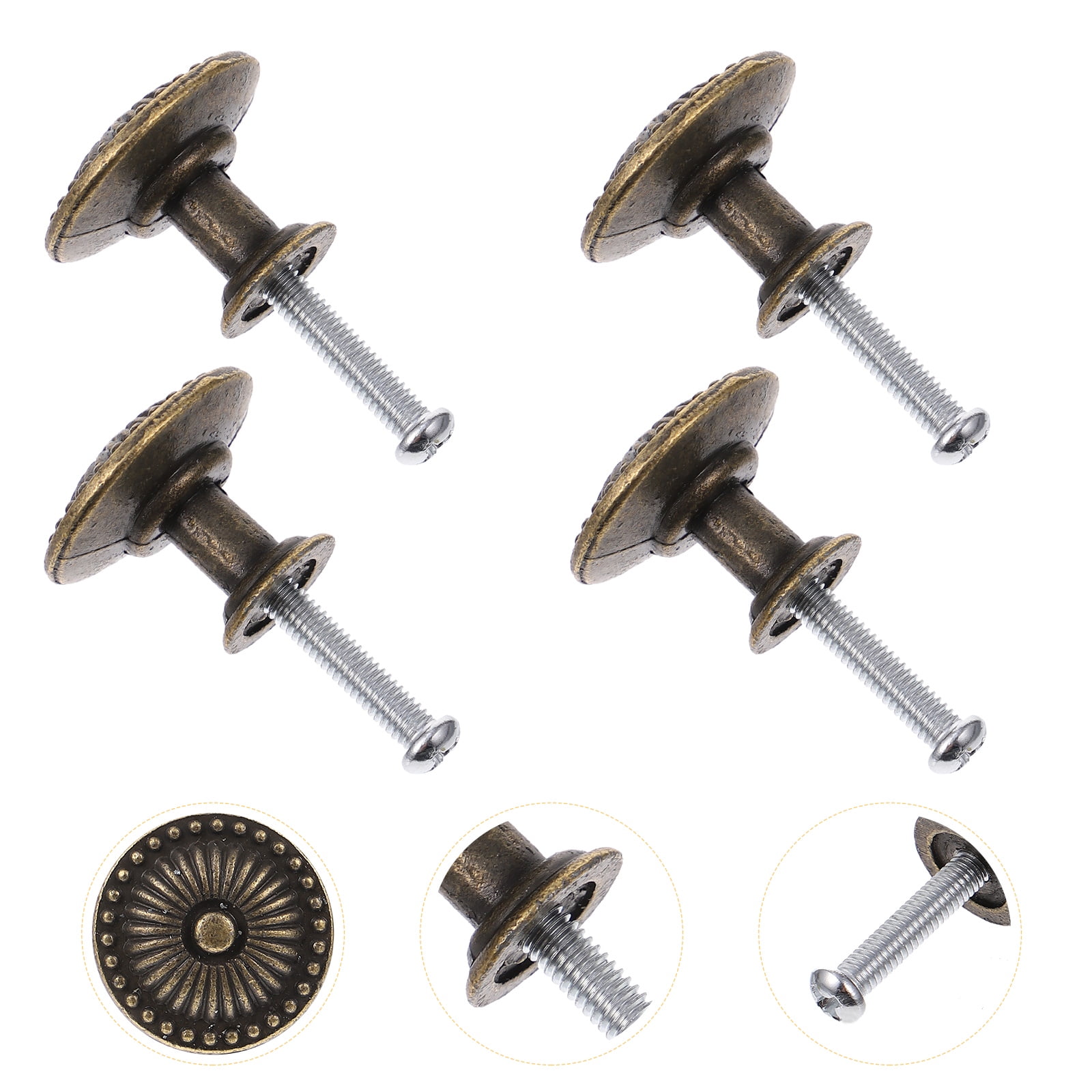 WHAMVOX 4 Pcs Rustic Pulls Antique Handle Wardrobe Knob Elegant ...
