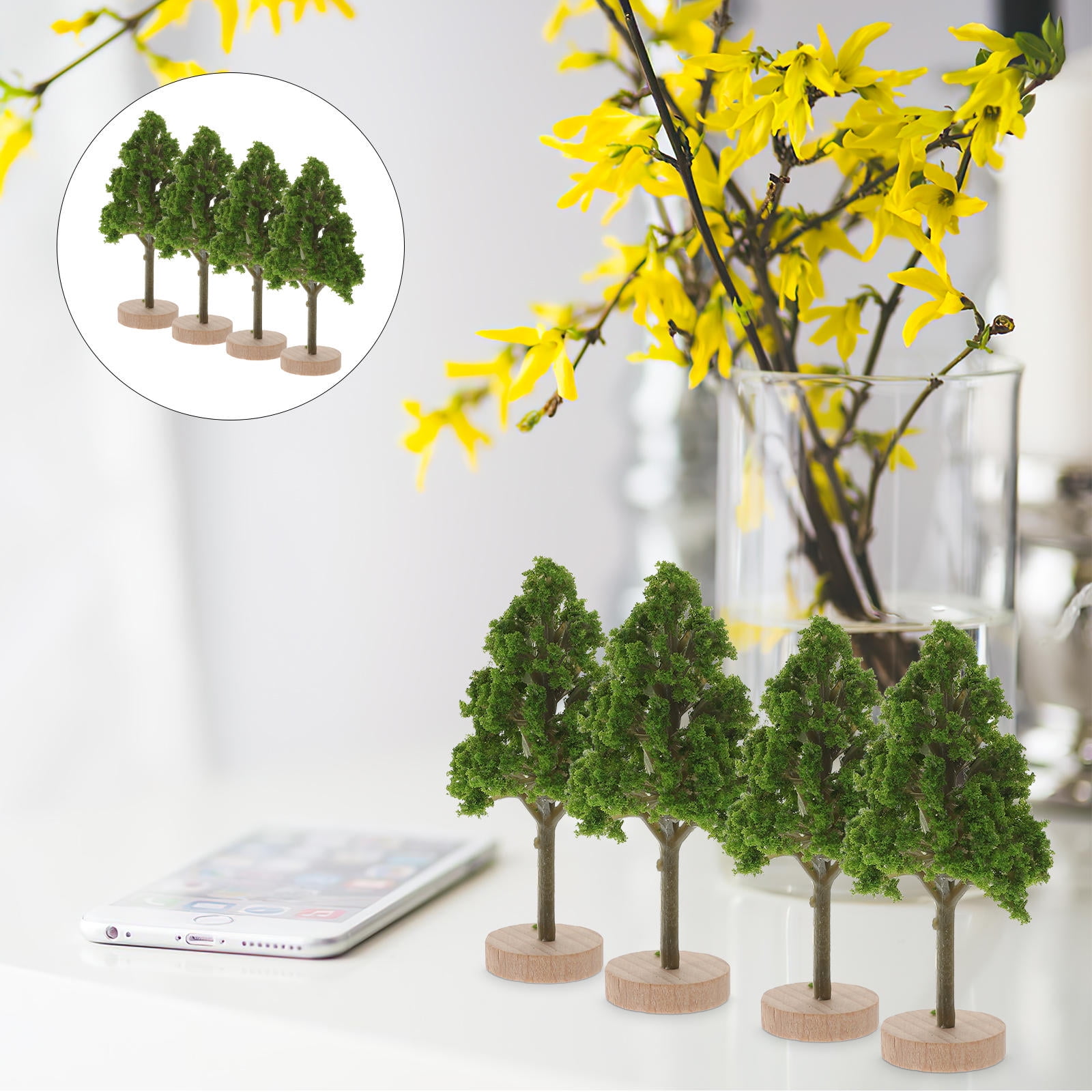 WHAMVOX 4 Pcs Scenery Realistic Tree for Kids Project Simulated Street ...