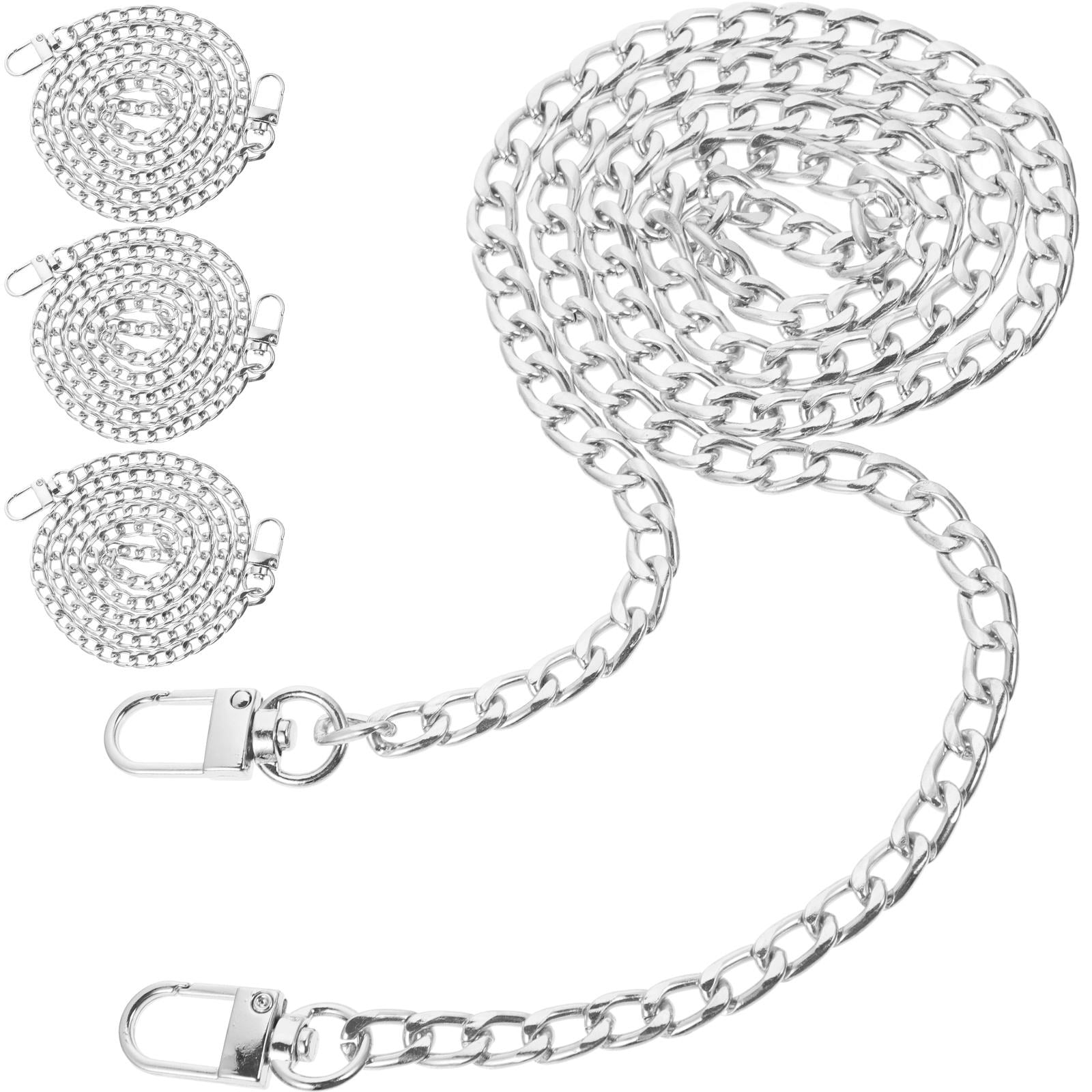 WHAMVOX 4 Pcs Shoulder Bag Bag Chain Purse Chain Miss Women's 120x1cm Silver - Walmart.com