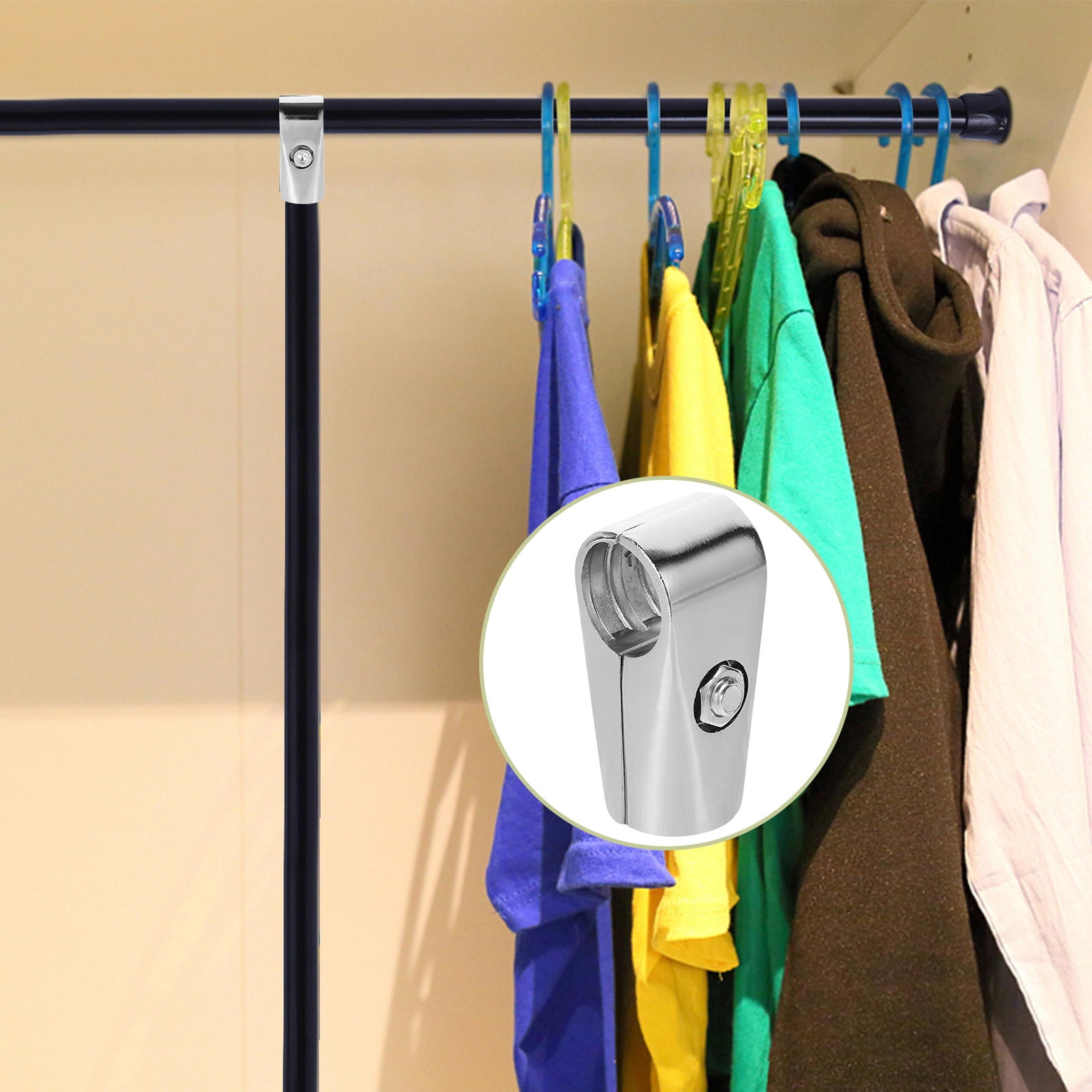 WHAMVOX 4 Pcs Stainless Steel Connector End Rail Clamps Adjustable ...