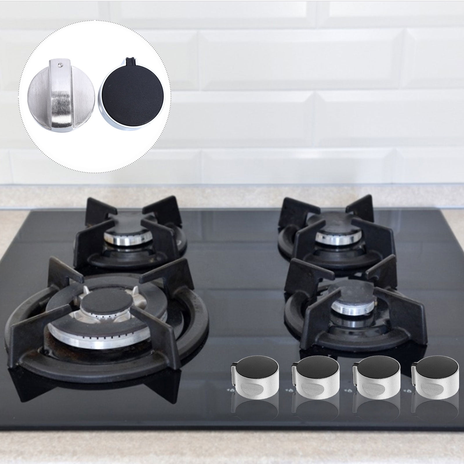 WHAMVOX 4 Pcs Stove Top Knob Gas Kitchen Knobs Restaurant - Walmart.com