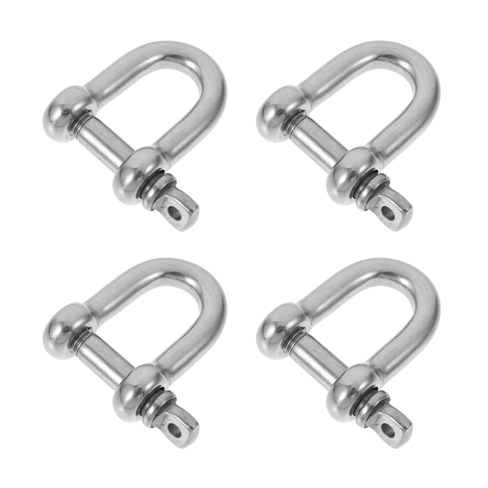 WHAMVOX 4 Pcs Tow Shackle Towing D Rings Heavy Duty Shackles Silver ...