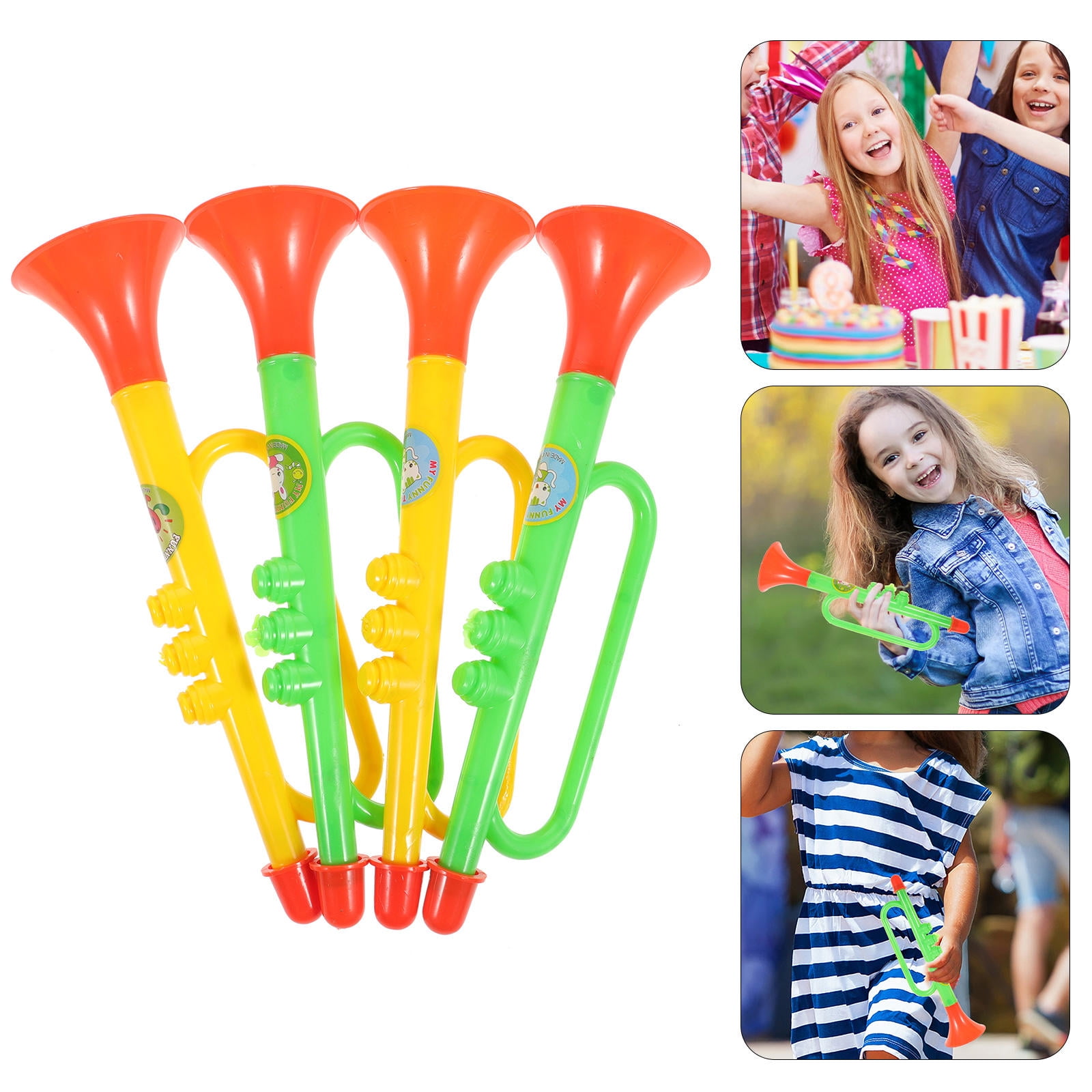 WHAMVOX 4 Pcs Toy for Kids Loud Cheering Horn Air Horn Toddler 30.00X7 ...