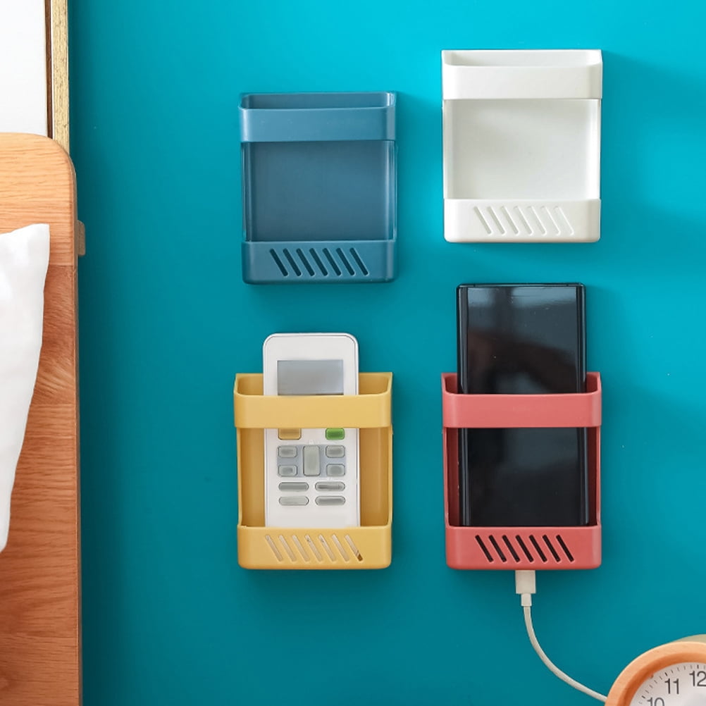 WHAMVOX 4 Pcs Wall Mount Cell Phone Holder Universal Storage Box 10 ...