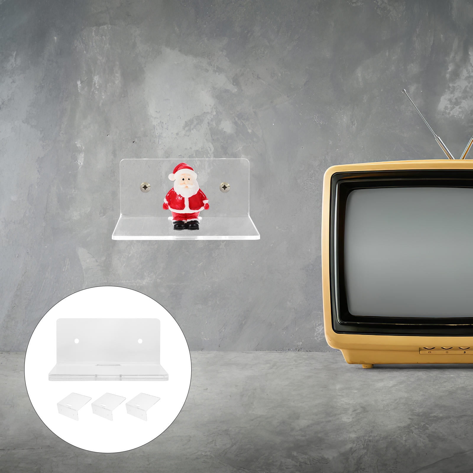 WHAMVOX 4 Pcs Wall Mount Mini Shelves Storage Shelf Speaker Rack Baby ...