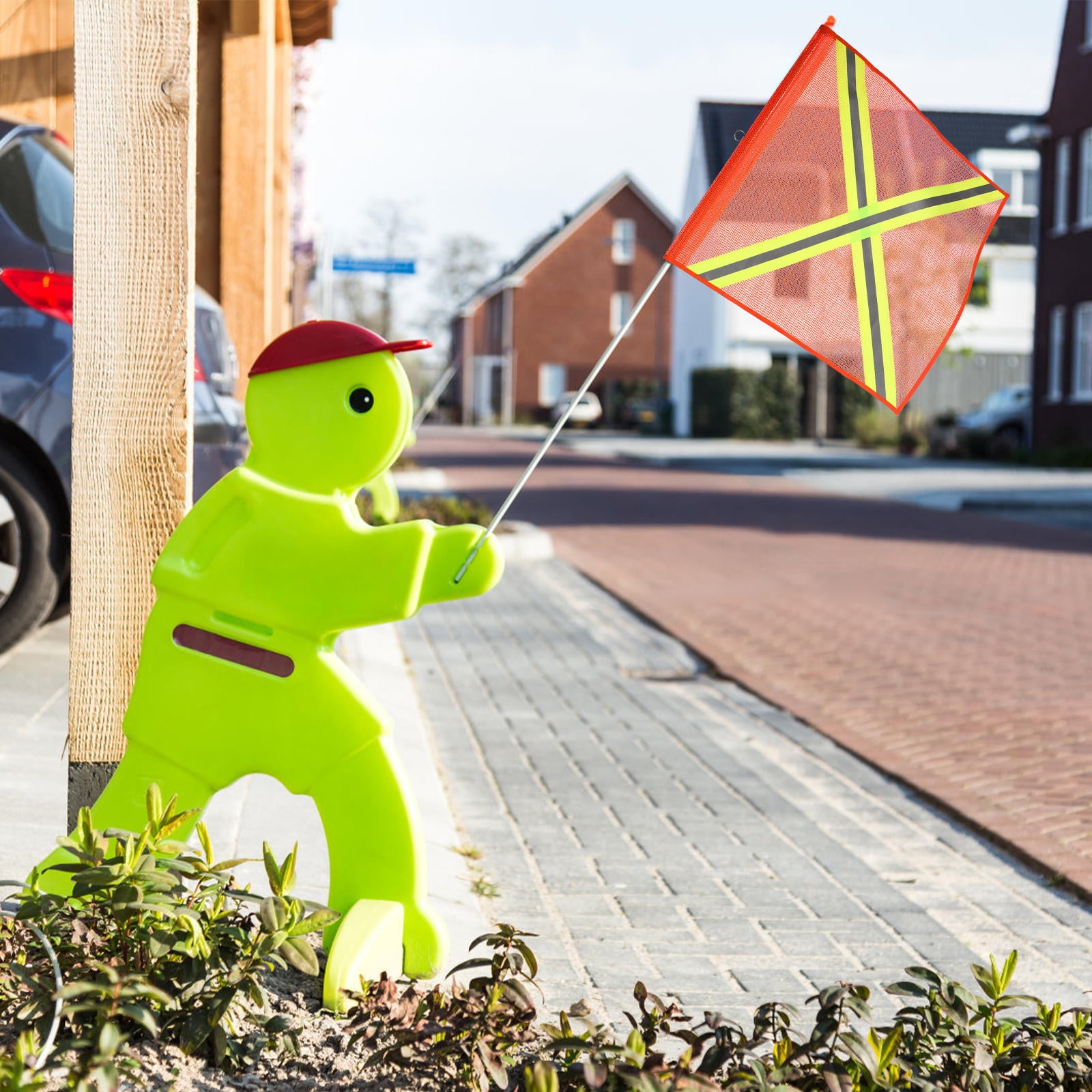 WHAMVOX 4 Pcs Warning Flags For Trucks High Visibility Reflective ...