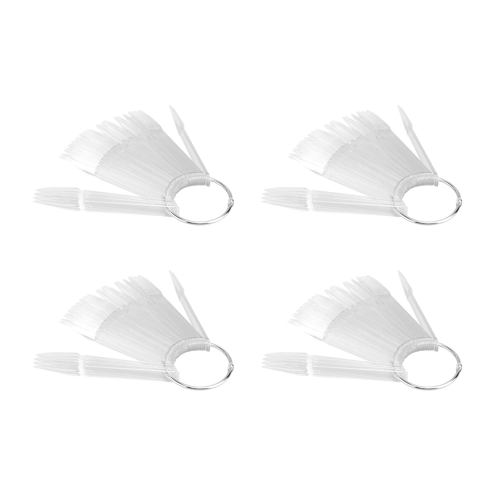 WHAMVOX 4 Sets/160pcs Fan Nail Display Manicure Practice Stick Nail Art ...