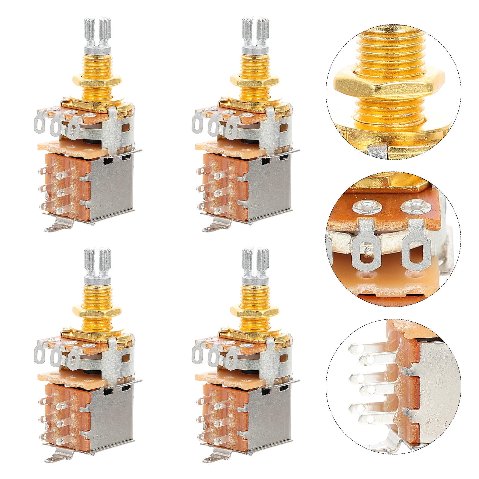 WHAMVOX 4 Sets Potentiometer Switch Guitar Volume Knob Bass The ...