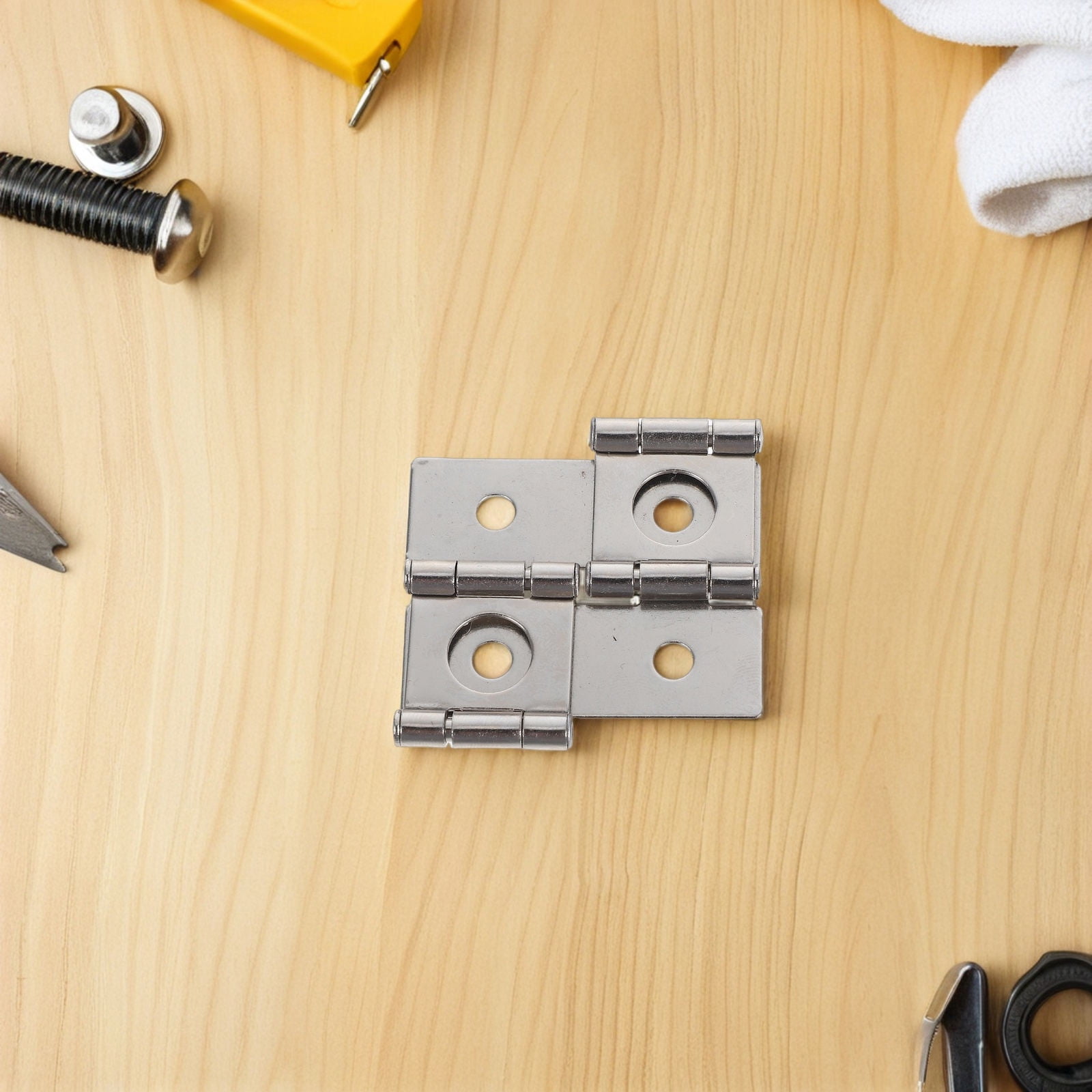 WHAMVOX 4 Sets Square Iron Hinges For Furniture Cabinet Hardware Retro ...
