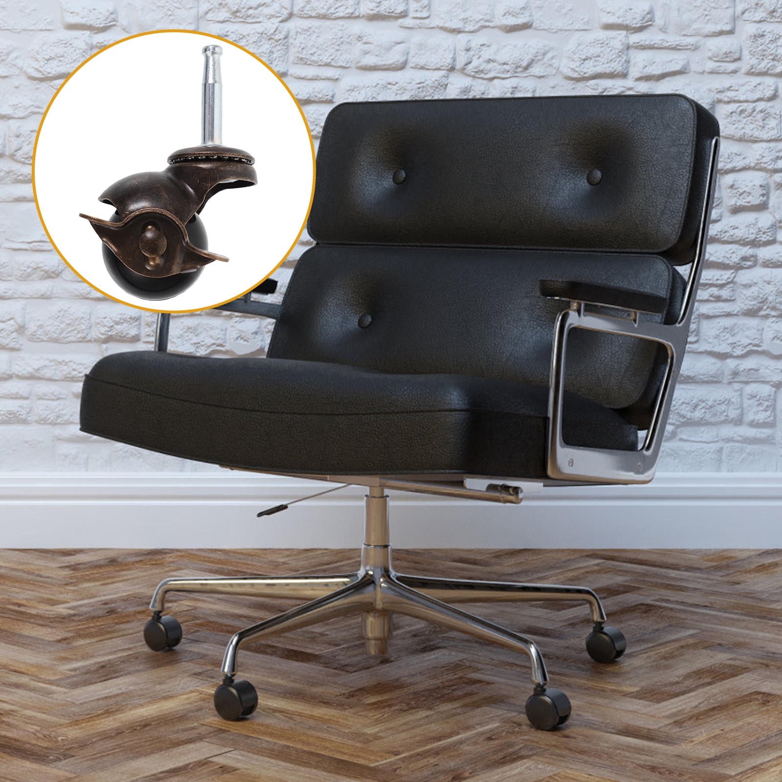 WHAMVOX 4 Sets Swivel Casters with Brake Sturdy Wheels Office 9X6cm ...