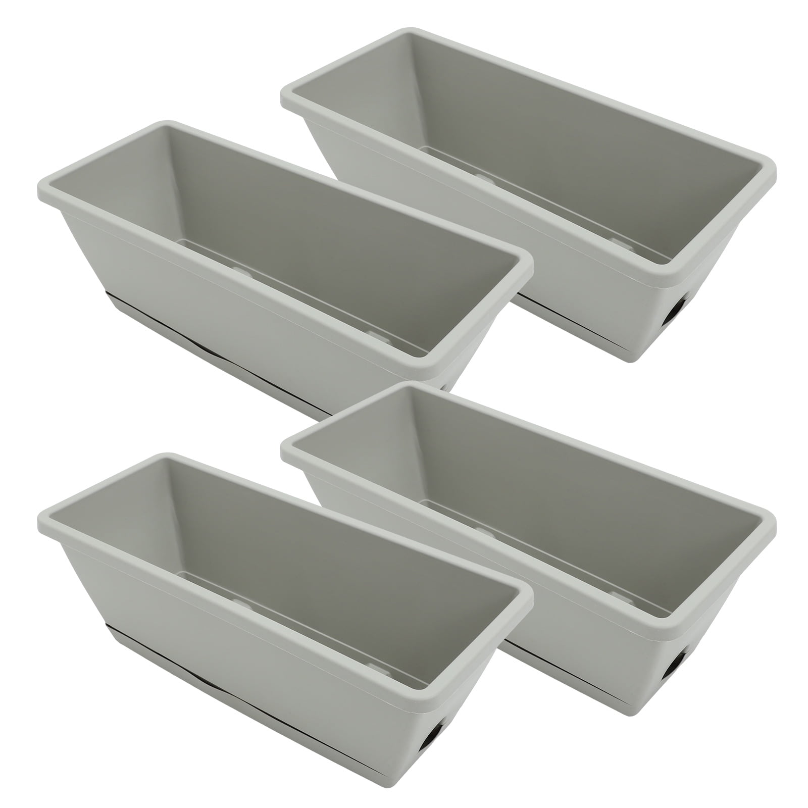 WHAMVOX 4 Sets of Window Box Planter Flower Box Vegetable Growing Pot ...