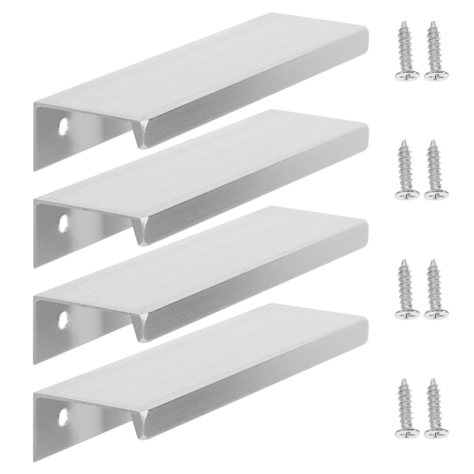 WHAMVOX 4 pcs Kitchen Cabinet Pull Concealed Hidden Drawer Pulls Metal ...