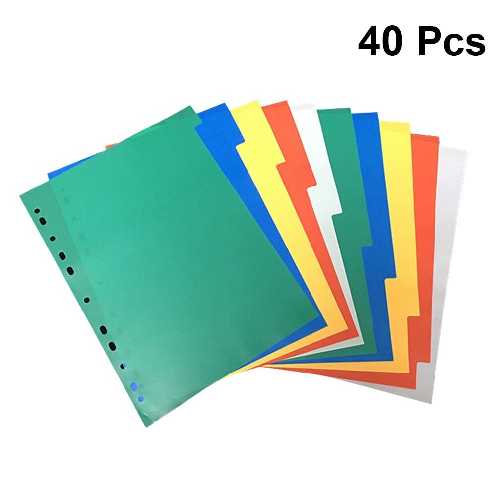WHAMVOX 40 PCS Color Binder Organization Paper Tab Dividers - Walmart.com