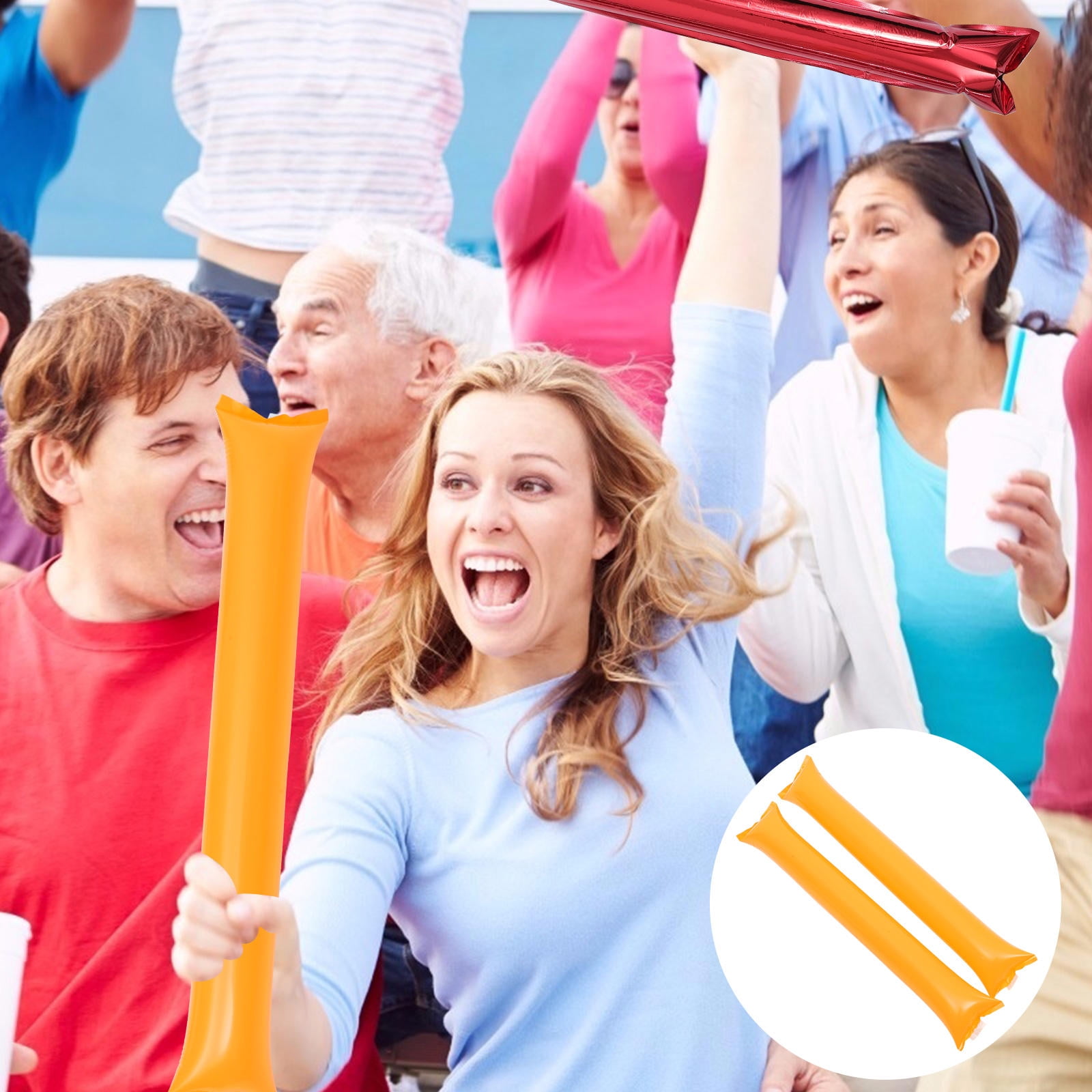 WHAMVOX 40 Pcs Cheer Stick Inflatables Sticks Bulk Party Supplies Wands ...