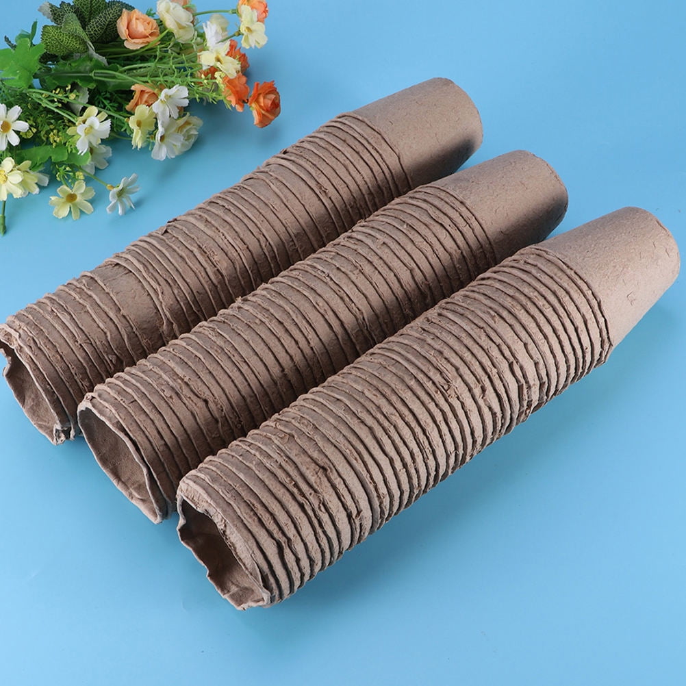 WHAMVOX 40 Pcs Greenhouse Pulp Grow Cup Paper Planting Cups Garden ...