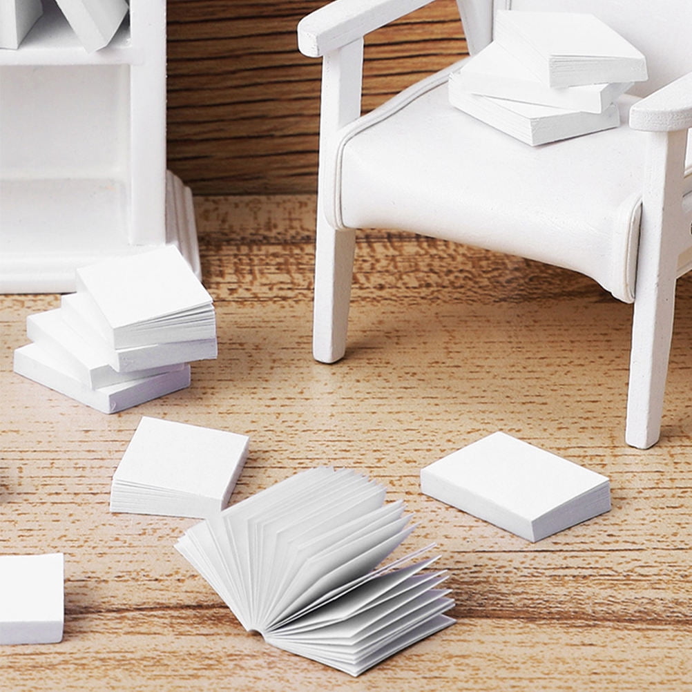 WHAMVOX 40 Pcs Miniature Dollhouse Books Miniatures Bookshelf Bookcase ...