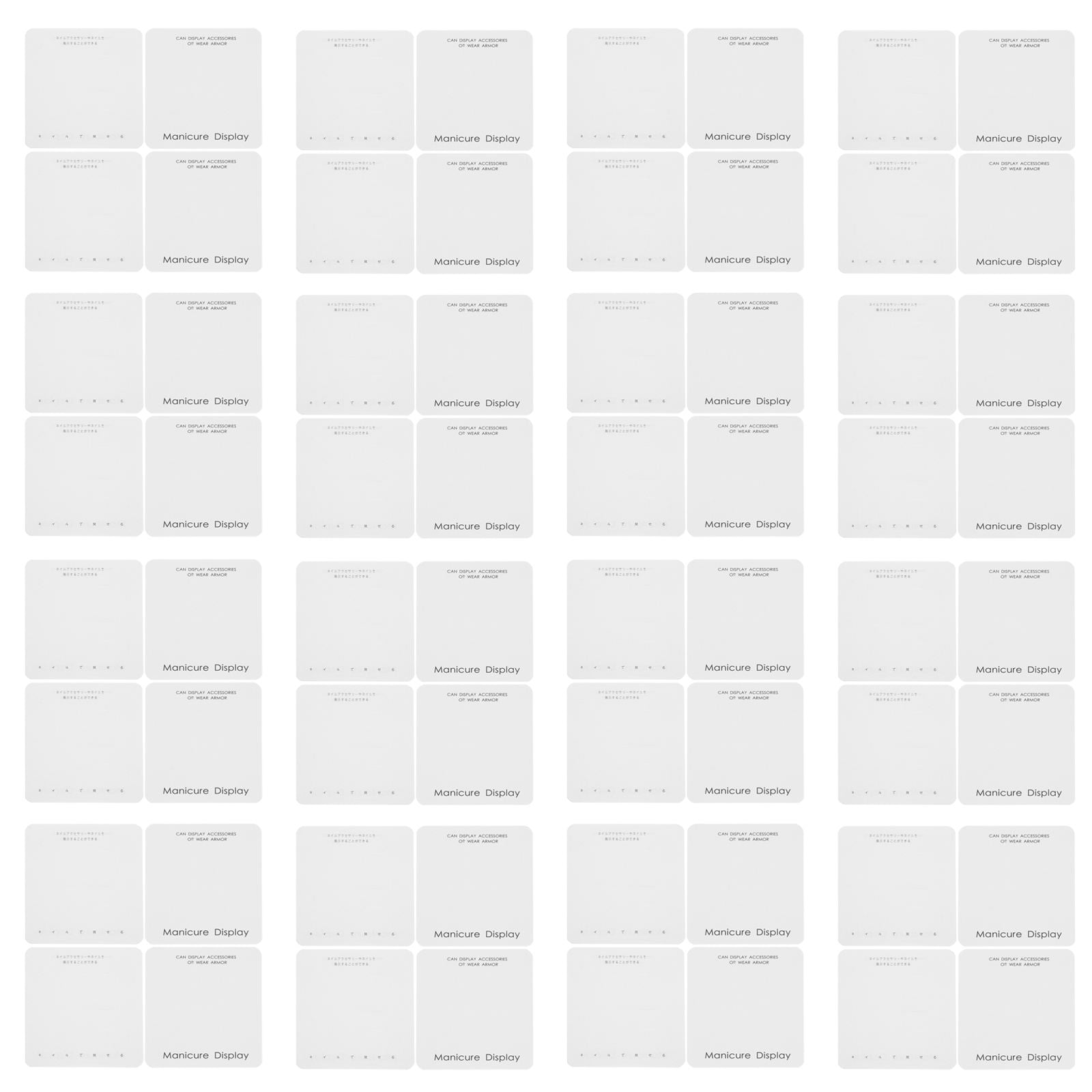 WHAMVOX 40 Pcs Press on Nails Packaging Cards Color Chart Display White ...