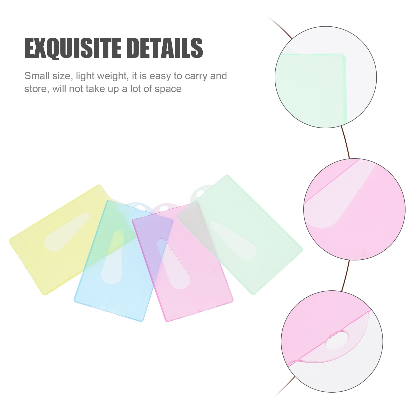 WHAMVOX 40 Pcs Random Color Card Holder Multipurpose Work Staff ...