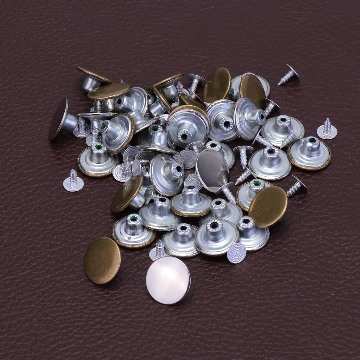 WHAMVOX 40 Set Metal Jeans Buttons Base Extenders for Rivet Snap ...