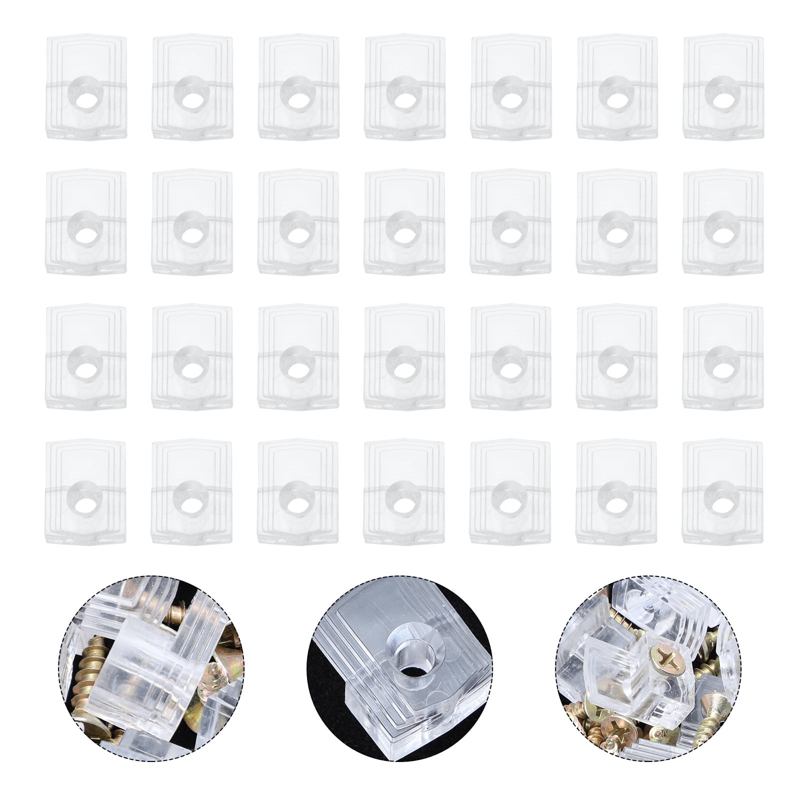 WHAMVOX 40 Sets Glass Retainer Clamps Home Fixing Supplies Mirror ...