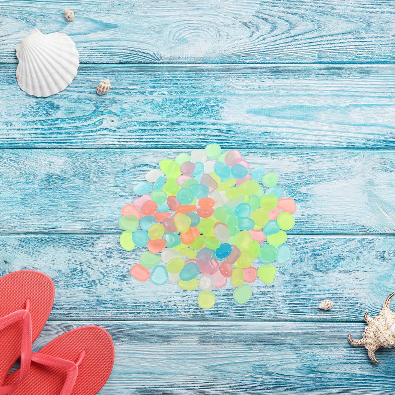 WHAMVOX 400pcs Glow in the Dark Gravel Fish Tank Decorations Small Glow ...