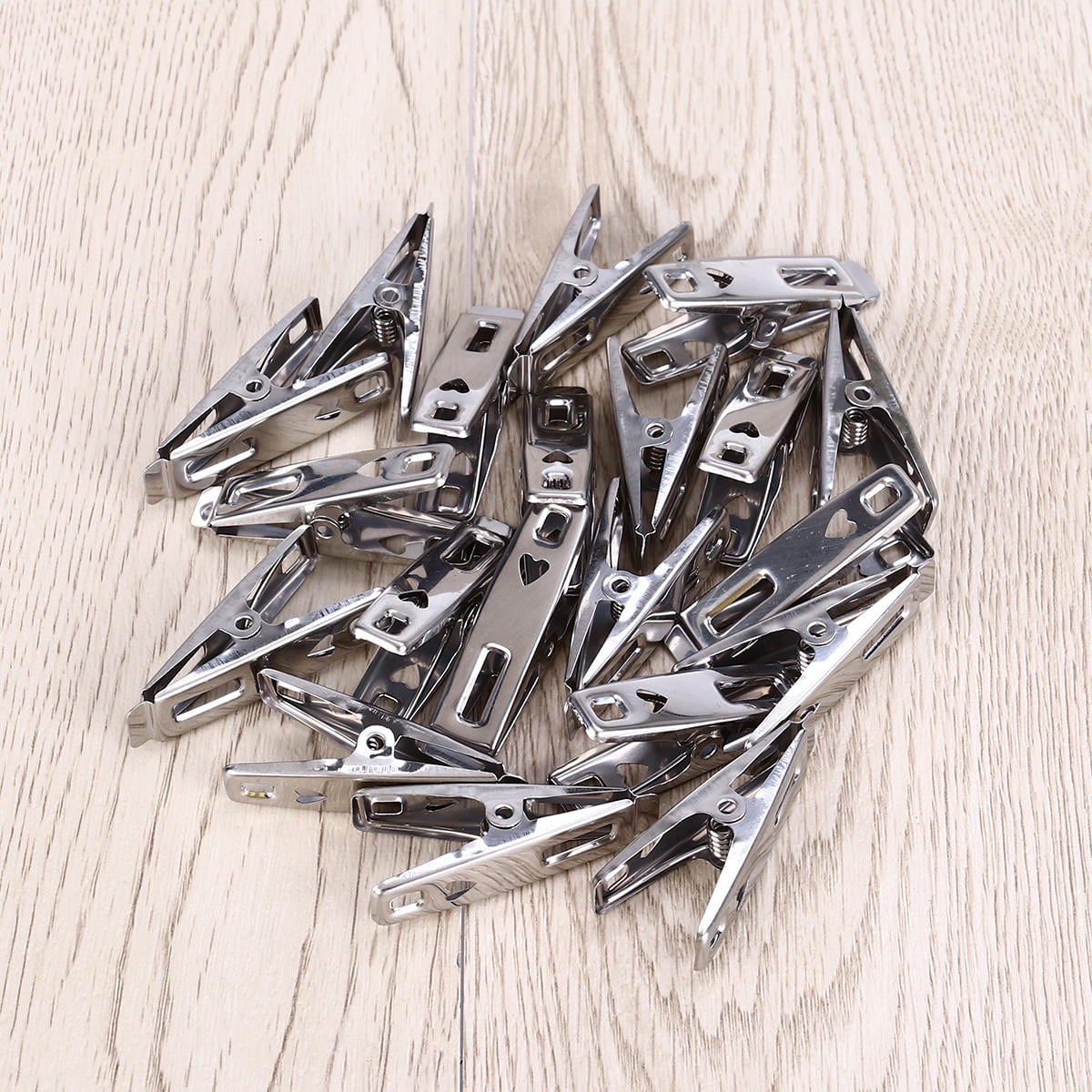WHAMVOX 40Pcs Metal Clothes Pegs for Laundry Multi-Purpose Clips Office ...